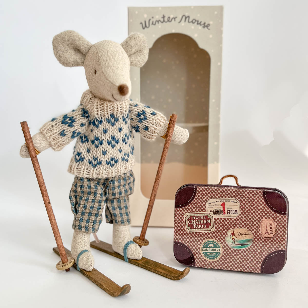 Maileg Winter Ski Mouse with a FREE Suitcase, Dad – My Sweet Muffin