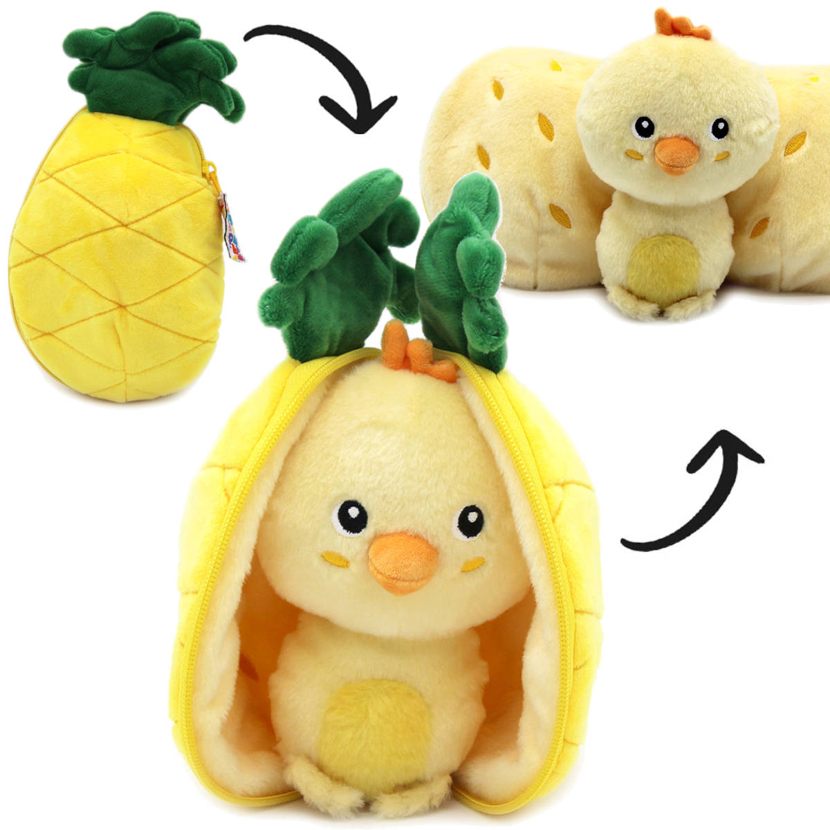 Flipetz Nugget the Chick/Pineapple Plush Doll – My Sweet Muffin