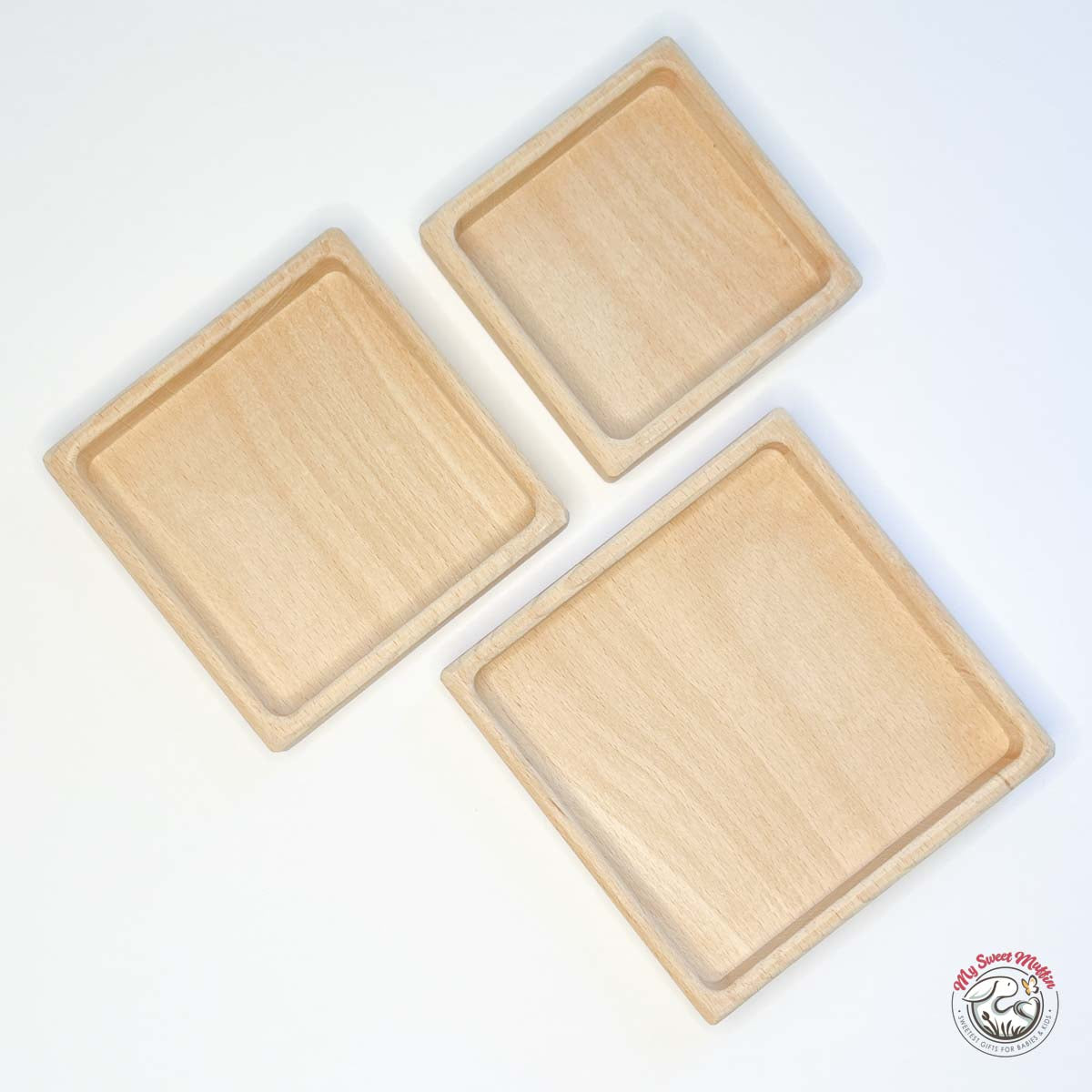 Square Sorting Wooden Trays (Set of 3) – My Sweet Muffin