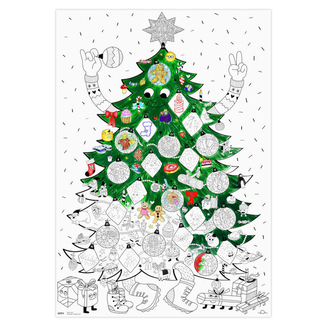 OMY Giant Coloring Poster, Advent Christmas Tree – My Sweet Muffin