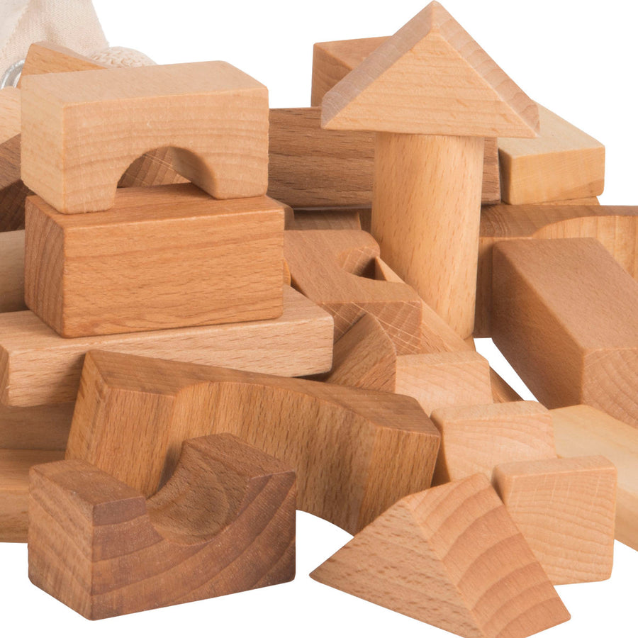 Wooden Story Natural Blocks in Sack, 100pcs – My Sweet Muffin