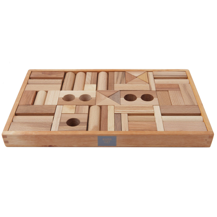 Wooden Story Natural Blocks in Tray, 54pcs – My Sweet Muffin